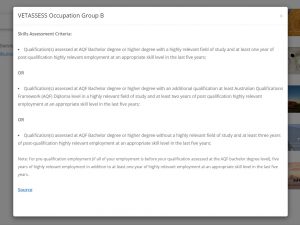 VETASSESS Professional Occupations Groups | Anzscosearch